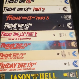 Vhs Spine Stack 8 X 10 Friday the 13th Print - Etsy