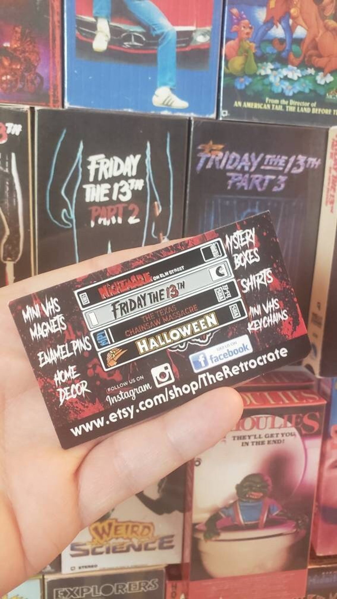 Horror Movie VHS Stack Enamel Pinfriday the 13thnightmare on Elm ...