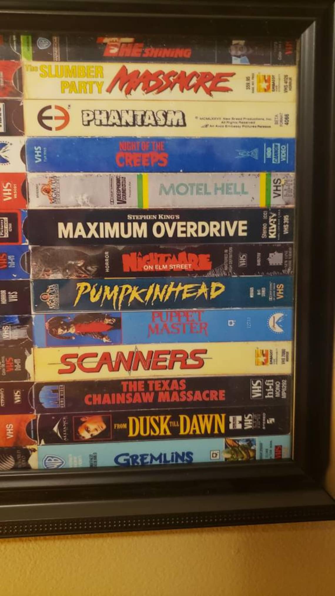 8 X 10 Mixed Vhs Spine Stack Art Print Featuring 33 Vhs Spines - Etsy