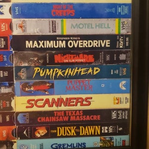 8 X 10 Mixed Vhs Spine Stack Art Print Featuring 33 Vhs Spines print A ...
