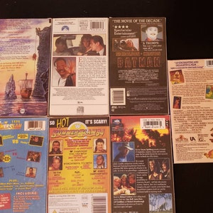 VHS Mini Movie Magnets Over '2 1/2 X 4 1/2' Lots of Titles to Choose ...