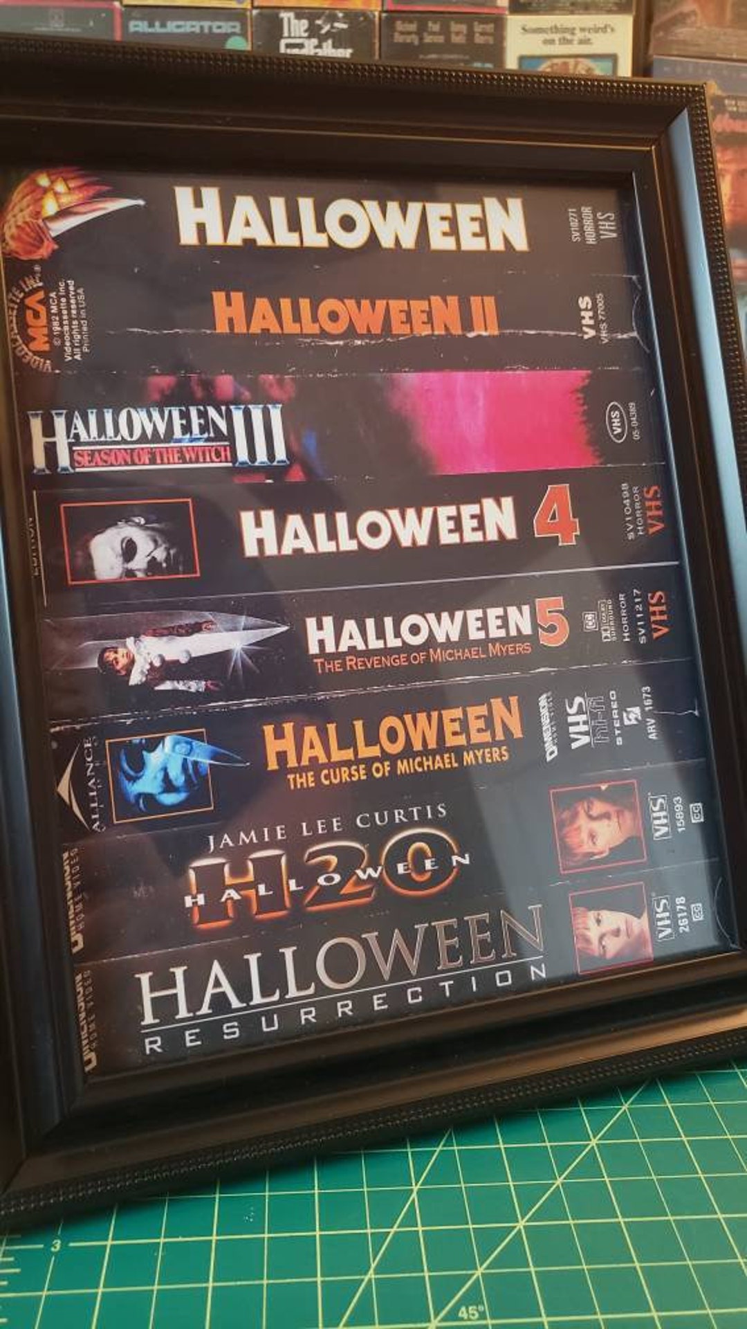 Buy Halloween Vhs Spine Stack 8 X 10 Art Print Online in India - Etsy