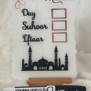 Ramadan Acrylic Sign Tracking Day and Time - Etsy