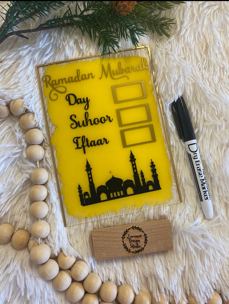Ramadan Acrylic Sign Tracking Day and Time | Etsy