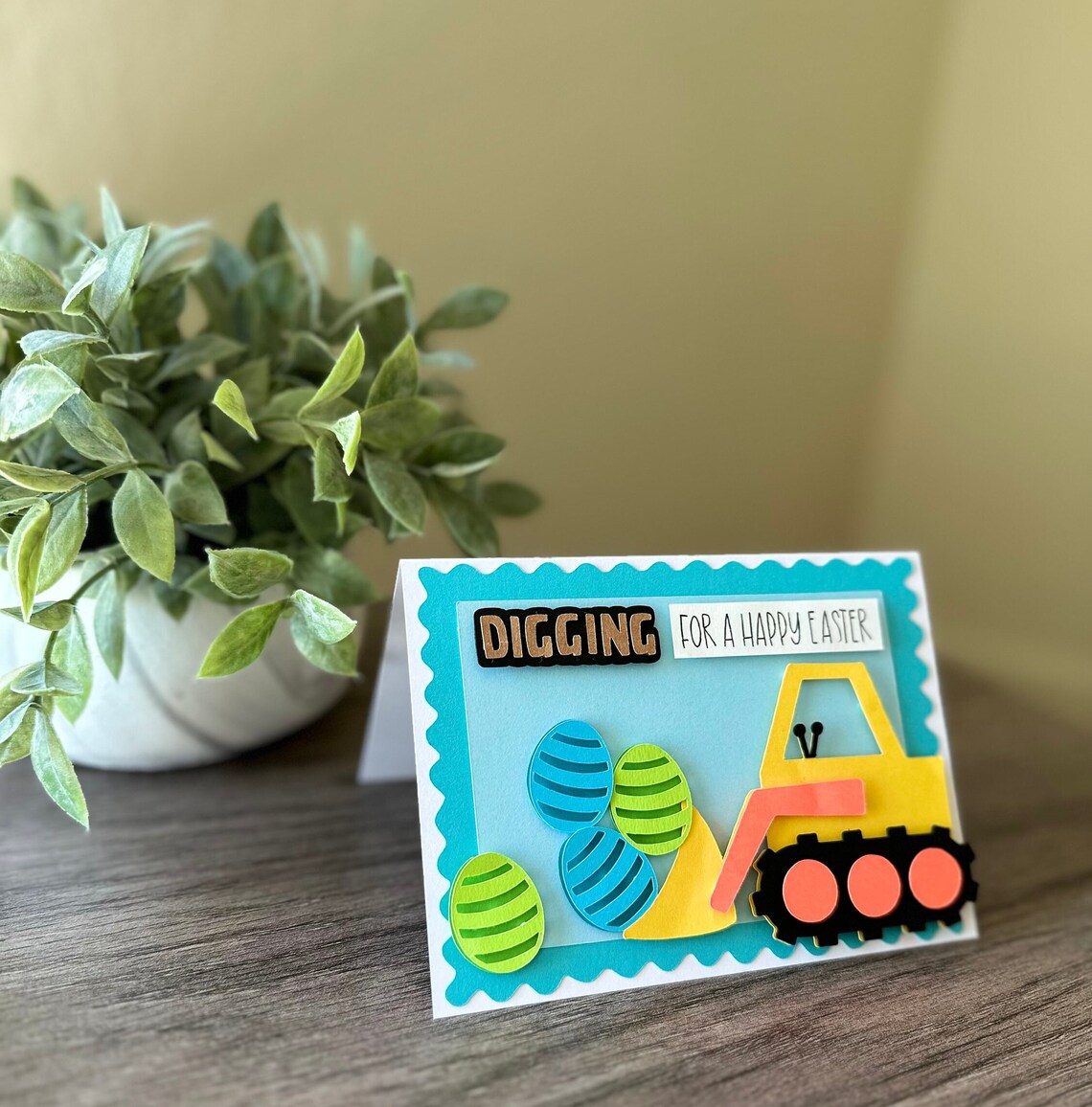 Easter Egg Truck Card for Kids Boys Easter Egg Truck Card Digging for a ...