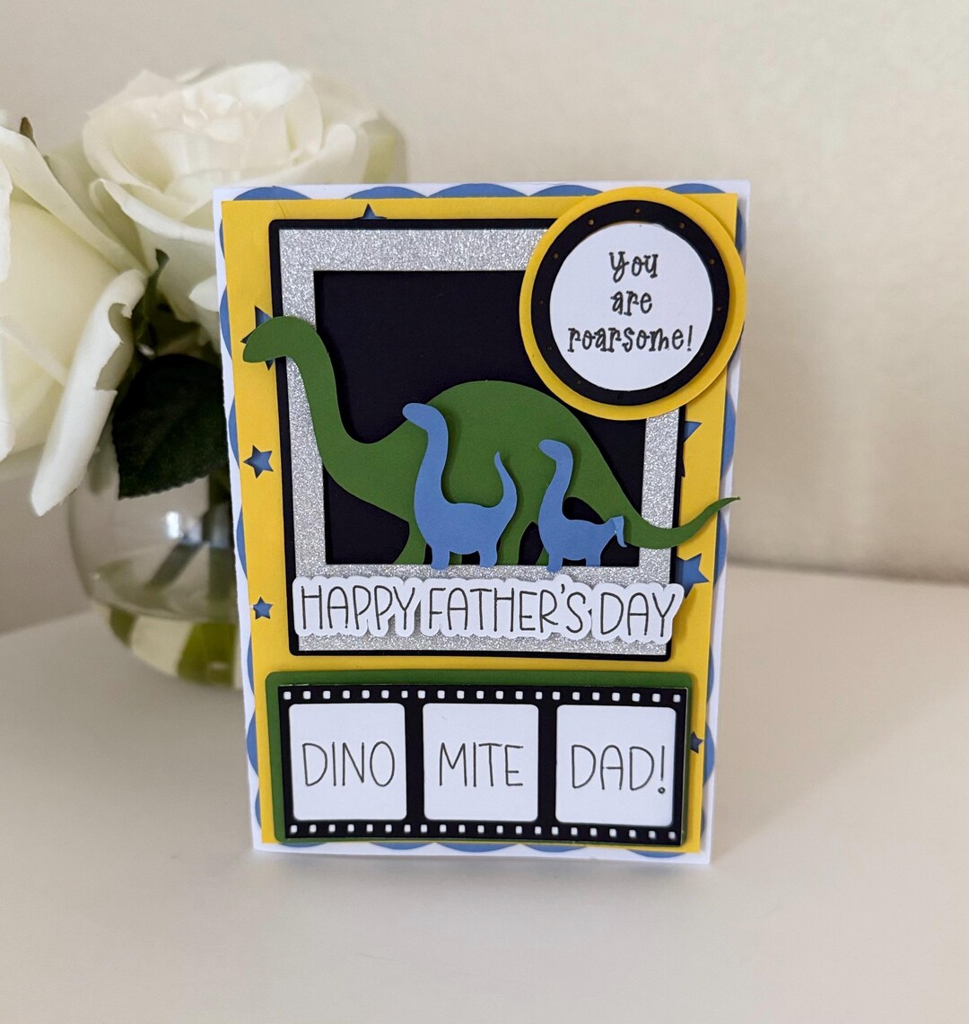 Dinosaur Birthday Card for Dad: Dino-mite Father's Day Card - Etsy