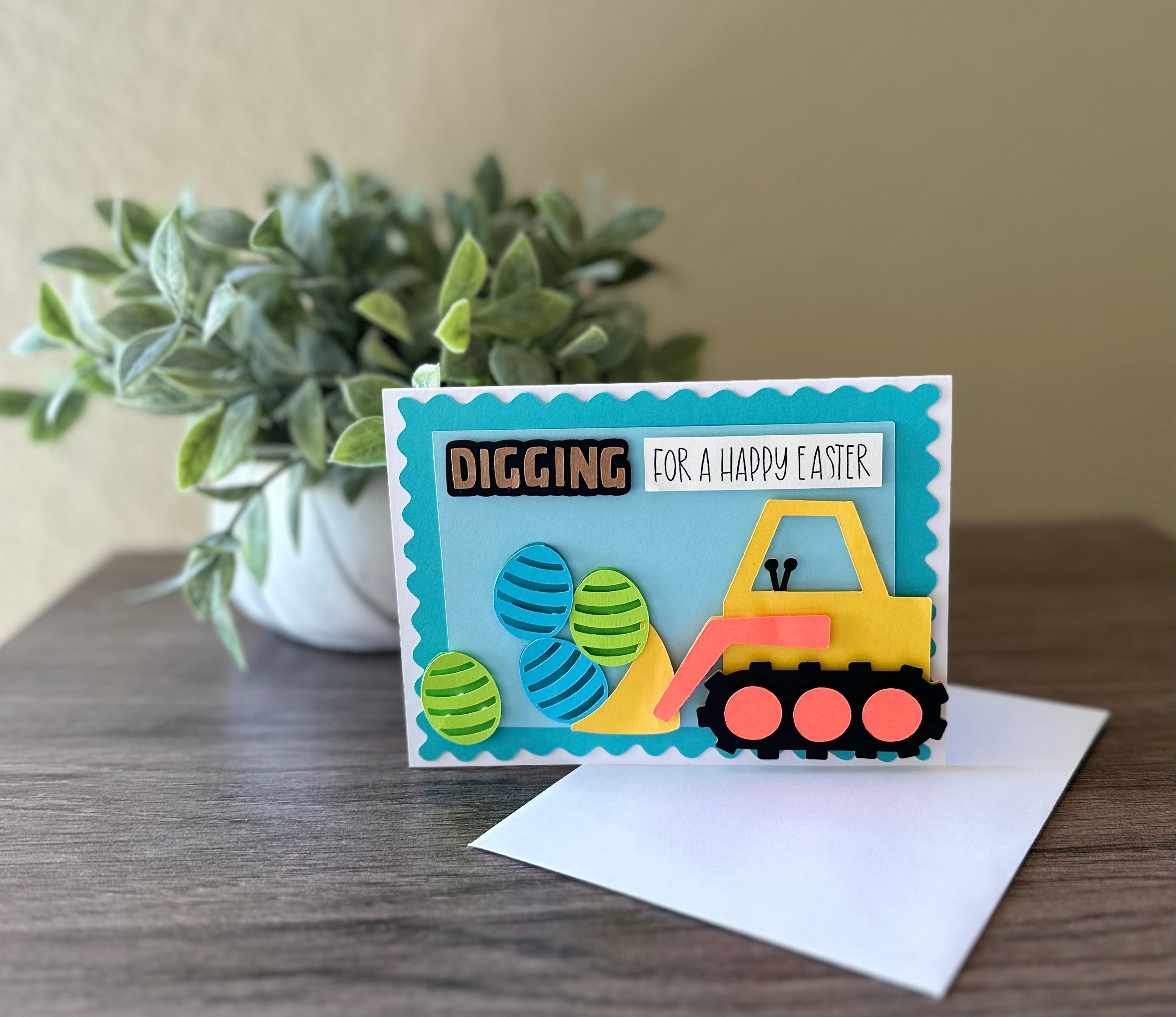 Easter Egg Truck Card for Kids Boys Easter Egg Truck Card Digging for a ...