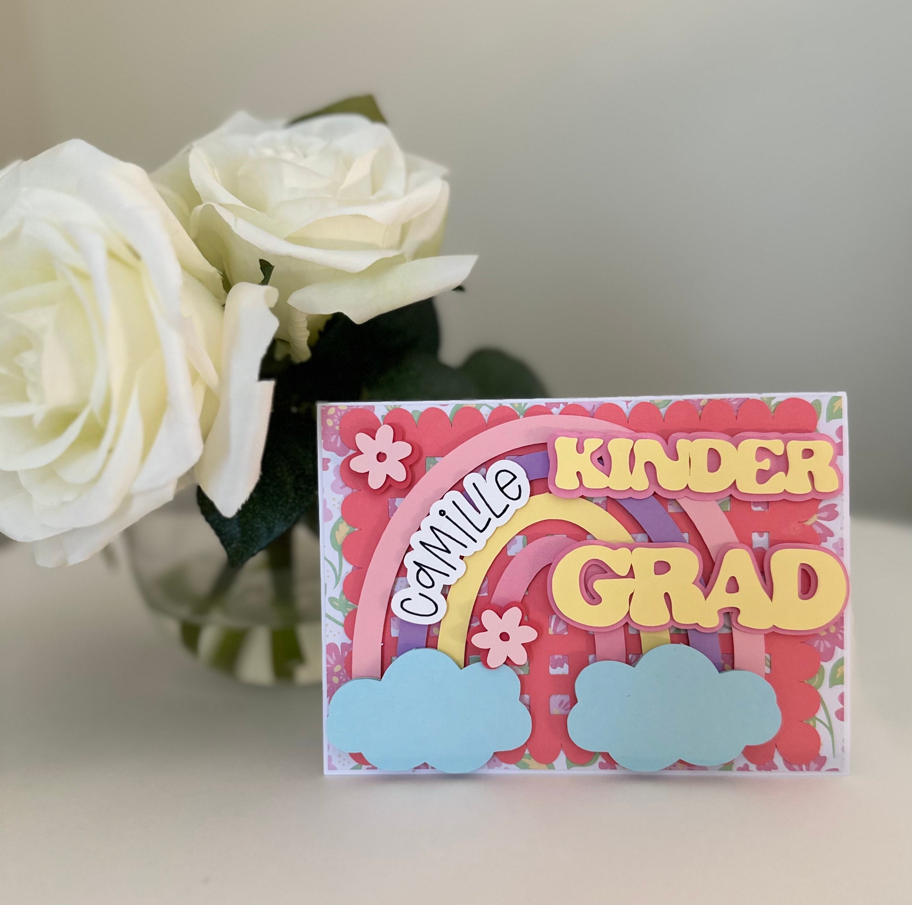 Kindergarten Graduation Card | Girl Graduation Card | Personalized Card ...