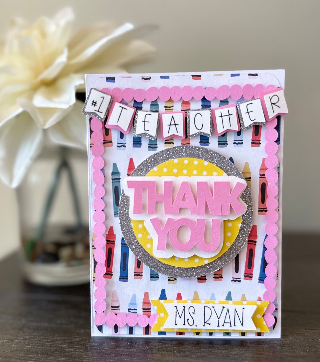 Personalized Teacher Card for Teacher Appreciation Day, #1 Teacher Card ...