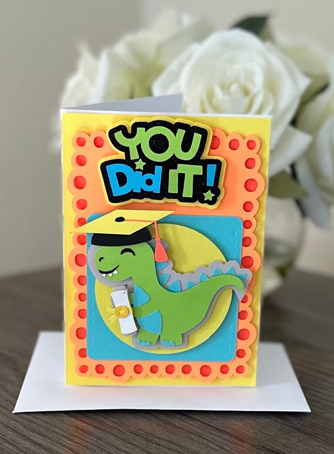 Dinosaur Graduation Card | Boys Graduation Card | Kindergarten ...