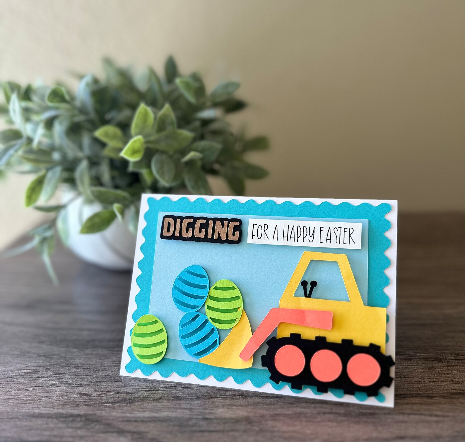 Easter Egg Truck Card for Kids Boys Easter Egg Truck Card Digging for a ...