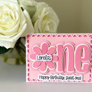 Daisy First Birthday Card, Personalised First Birthday Card - Etsy