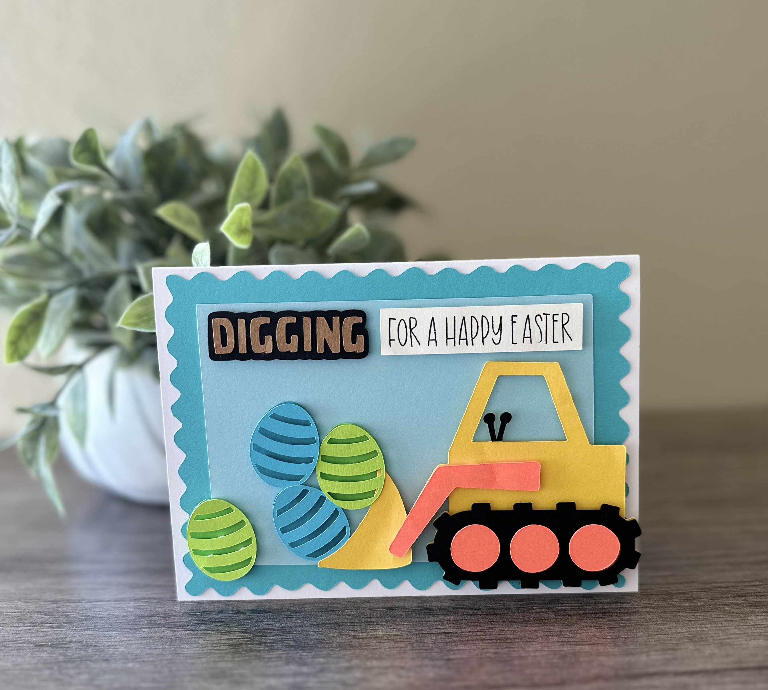 Easter Egg Truck Card for Kids Boys Easter Egg Truck Card Digging for a ...