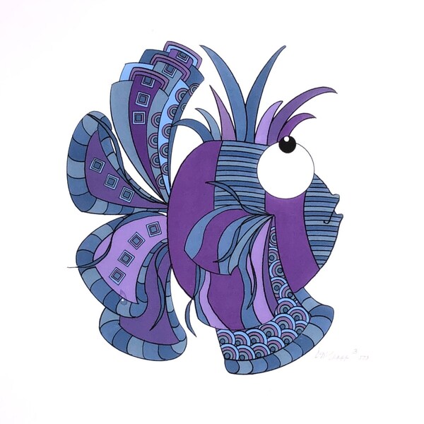 Whimsical Fish Art - Etsy