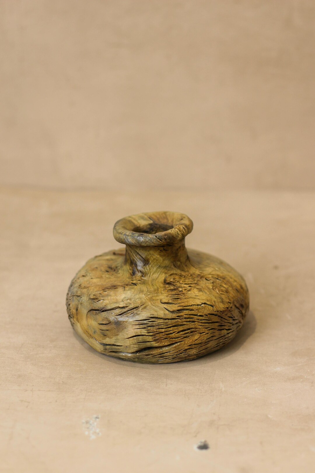 Vintage Small Wood Vase - No 1 - Etsy