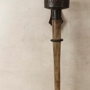 Vintage Teak Wall Torch - 151.2 - Etsy