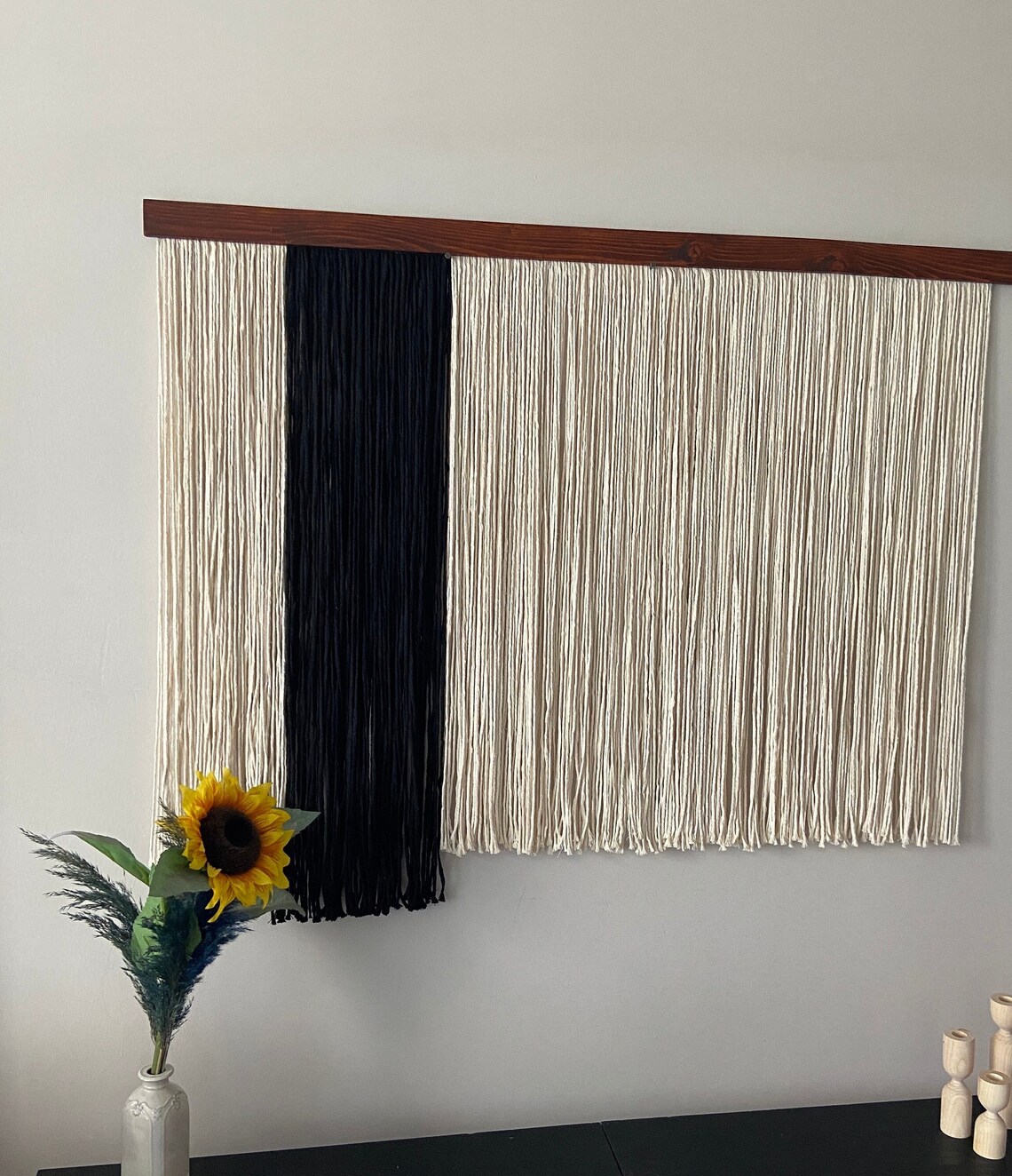 Fiber Art Wall Hanging, Macrame Wall Hanging, Dip Dye Wall Hanging ...