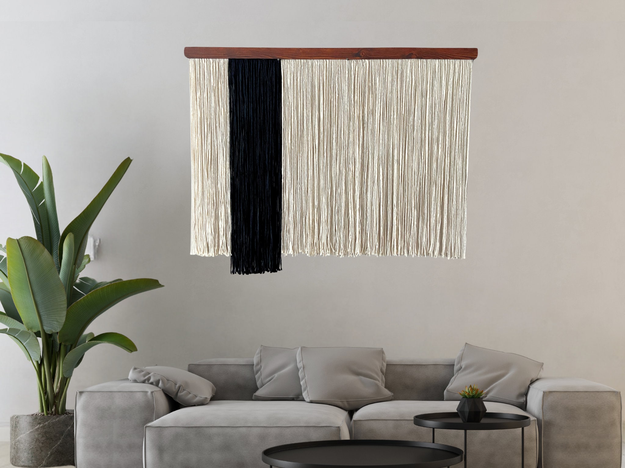 Fiber Art Wall Hanging, Macrame Wall Hanging, Dip Dye Wall Hanging ...