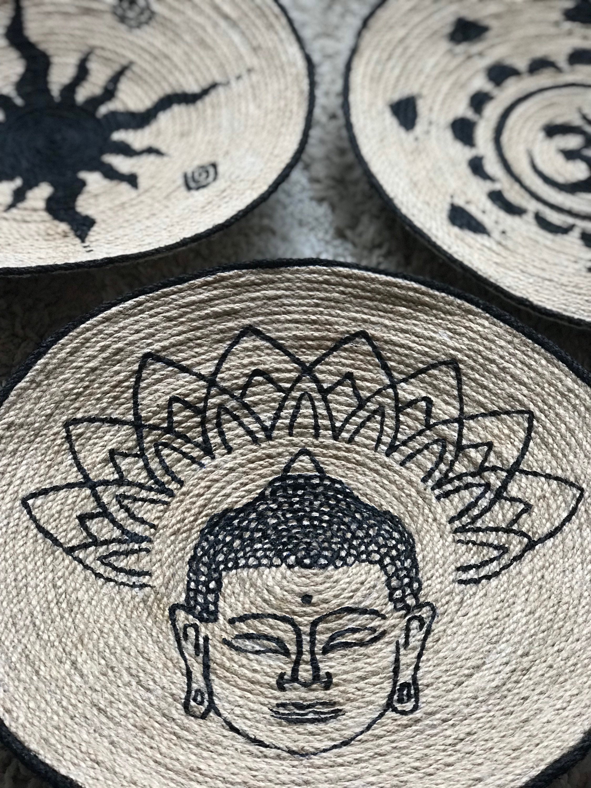 Buddha Wall Basket Set, Woven Wall Hanging, Wabi Sabi Unique Decor ...