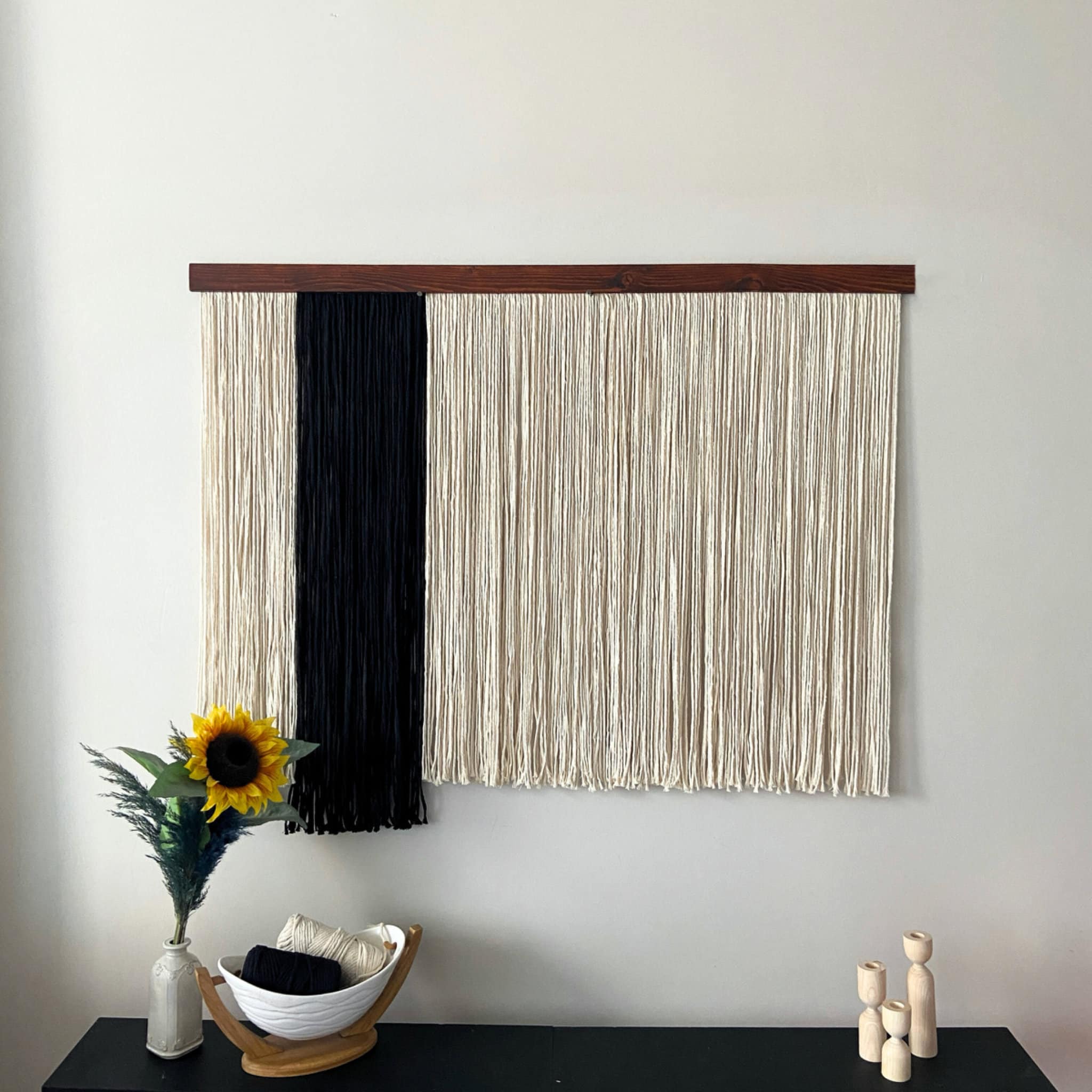 Fiber Art Wall Hanging, Macrame Wall Hanging, Dip Dye Wall Hanging ...