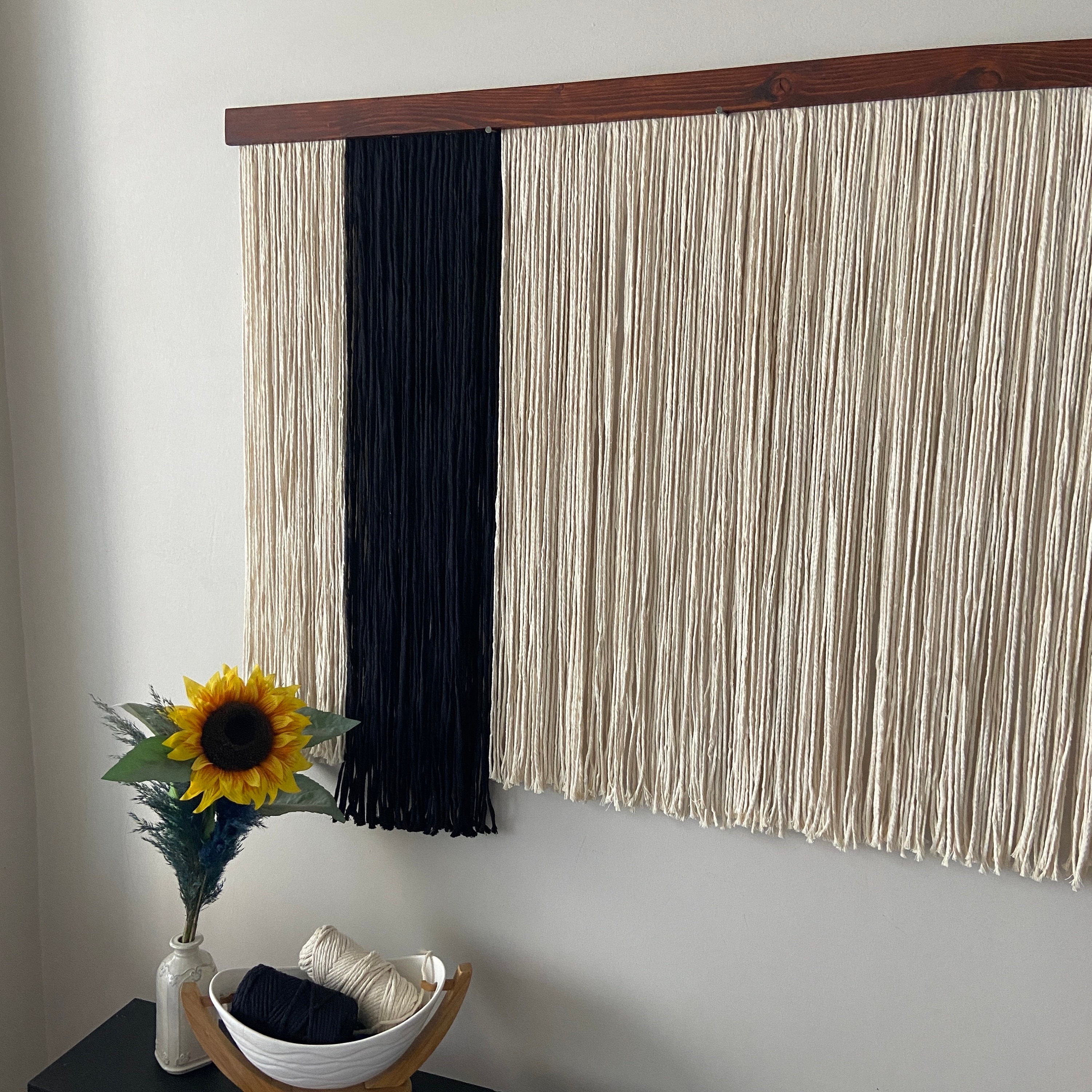 Fiber Art Wall Hanging, Macrame Wall Hanging, Dip Dye Wall Hanging ...