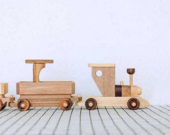 Wooden Handmade Train Push Toy - Etsy