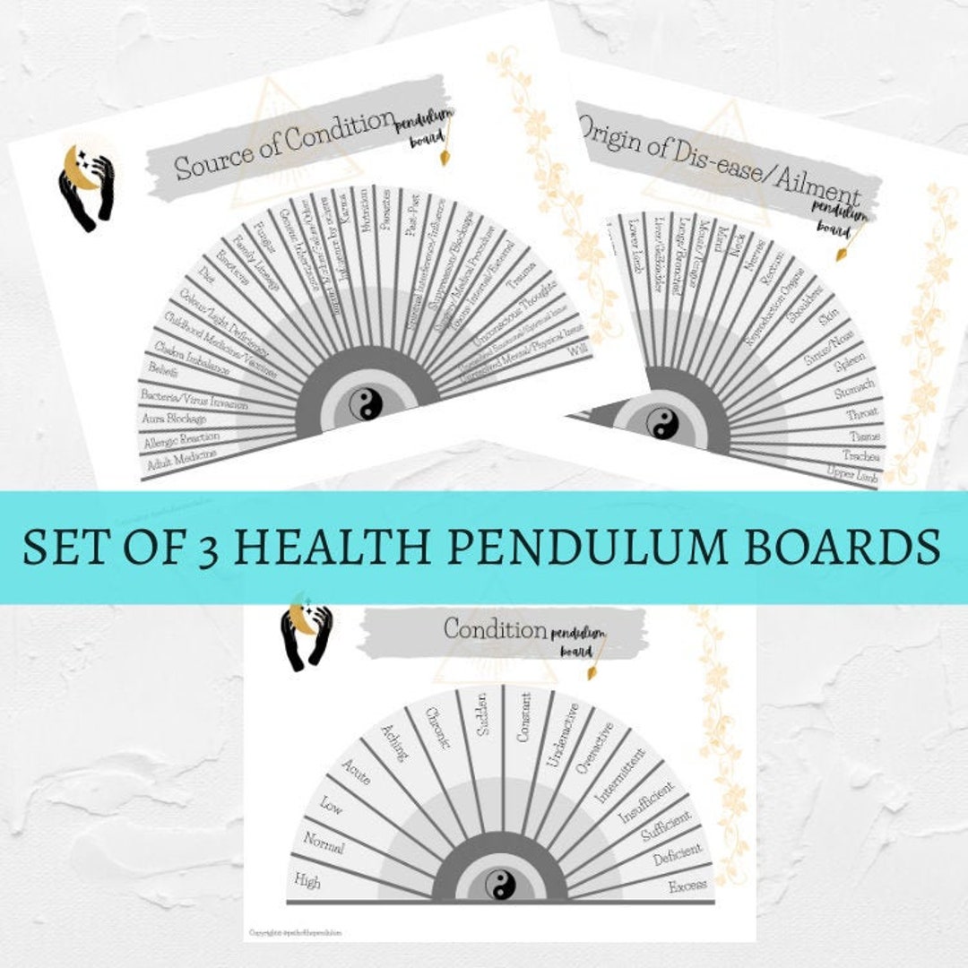 HEALTH PENDULUM BOARDS, Dowsing Chart, Ouija Board, Energy Healing - Etsy