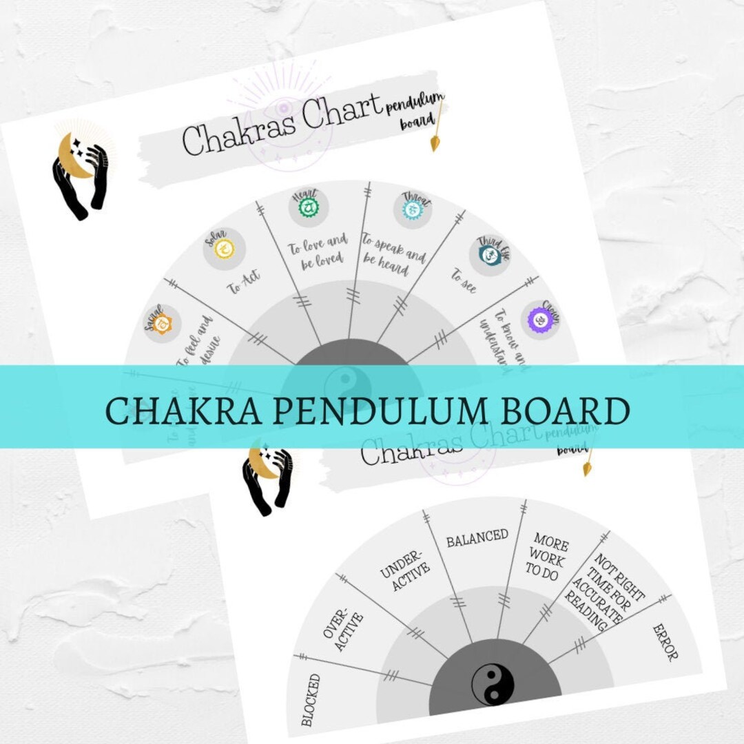 CHAKRA PENDULUM BOARD, Dowsing Chart, Chakra Balancing - Etsy