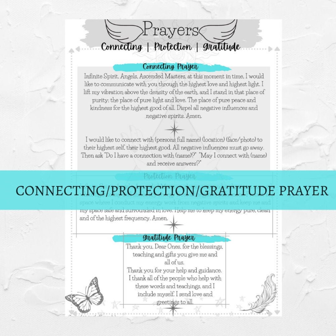 SPIRIT GUIDES PRAYER, Digital Prayer Journal, Prayer Journal Printable ...