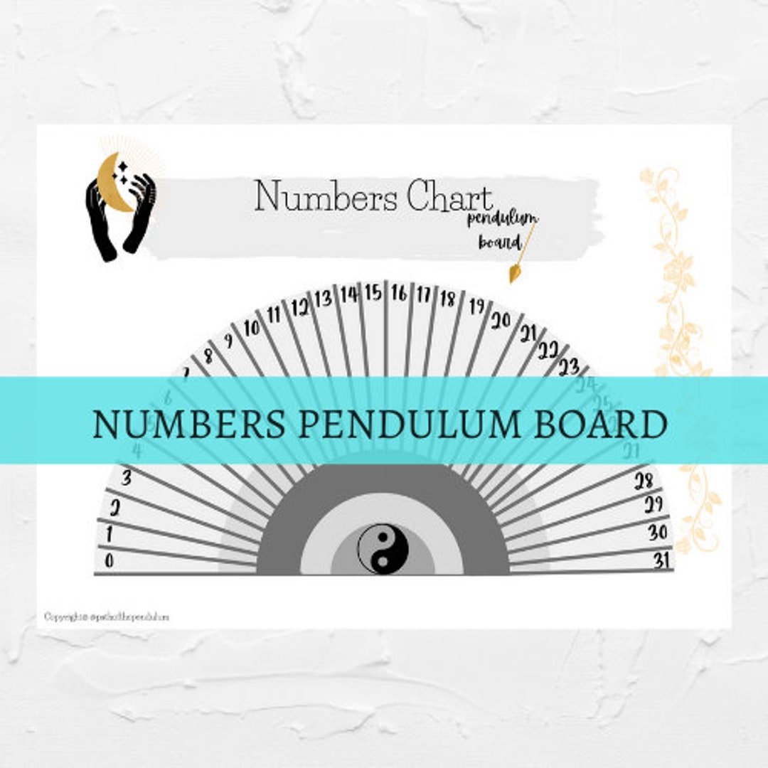 NUMBERS PENDULUM Board, Dowsing Chart, Ouija Board - Etsy