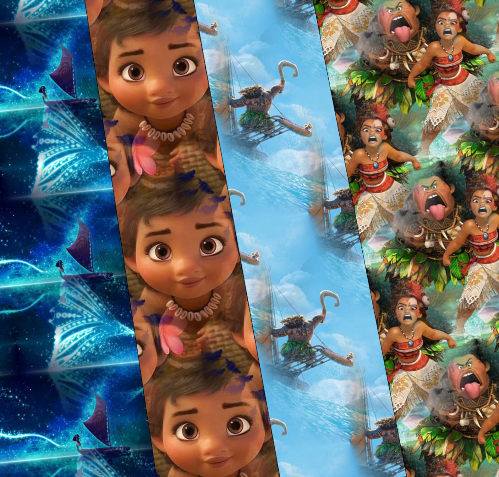 Moana Digital Papermoana Scrapbookmoana Clipartparty - Etsy