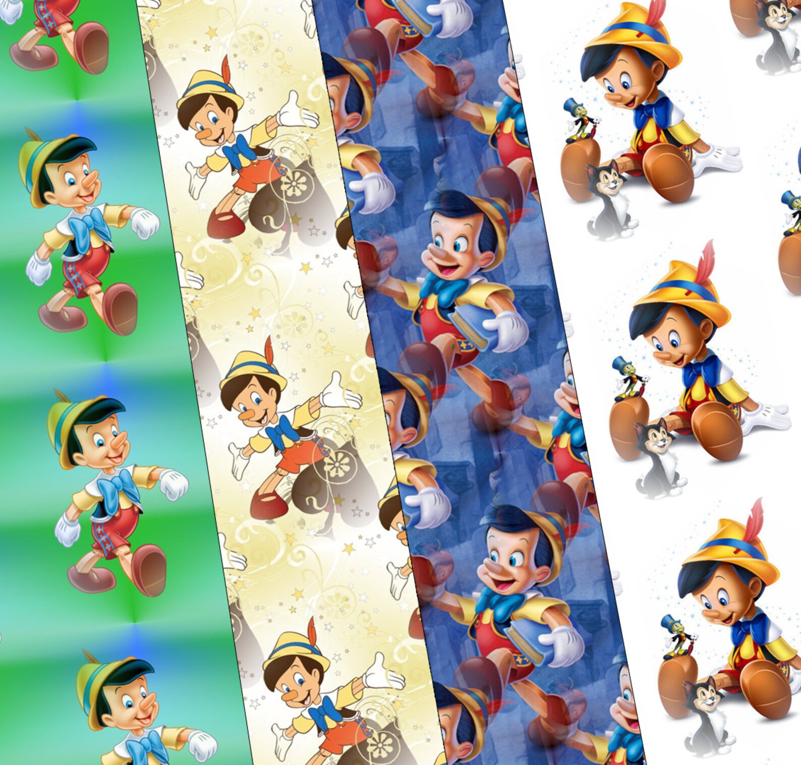 Seamless,pinocchio Digital Paper and Clipart,pinocchio,12x12,pinocchio ...
