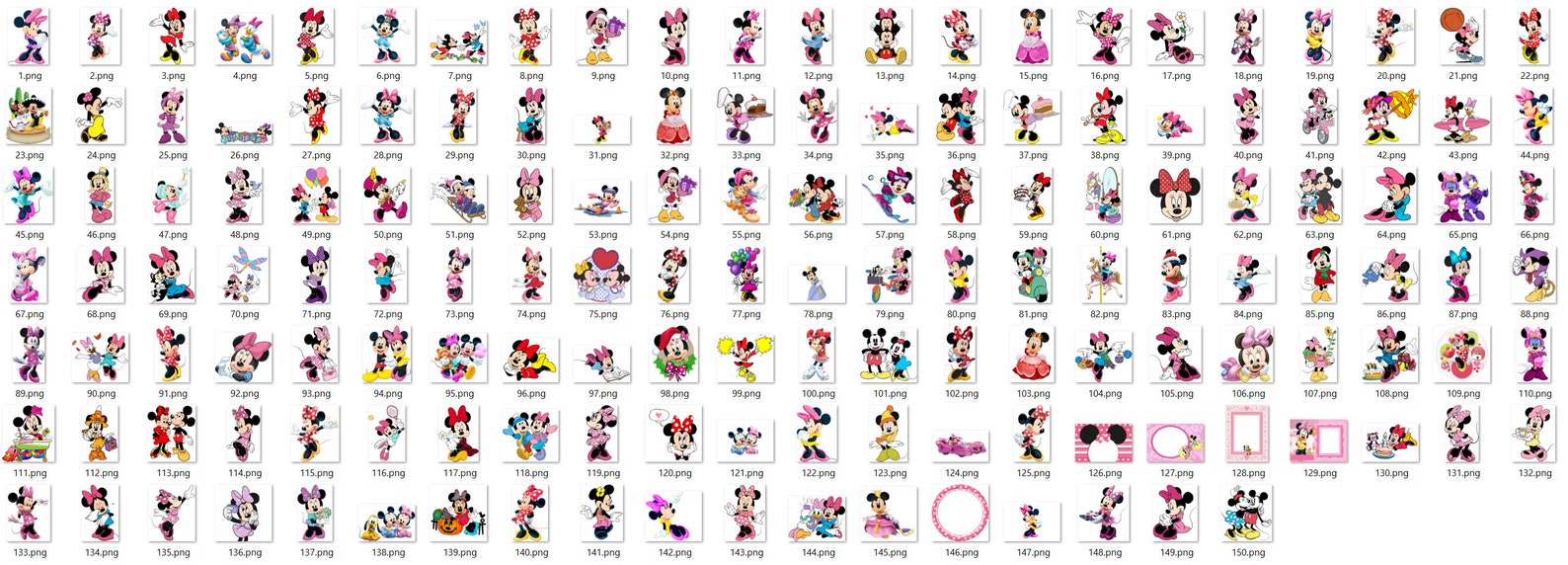 Minnie Mouse Digital Paper and Clipartminnie Mouse - Etsy
