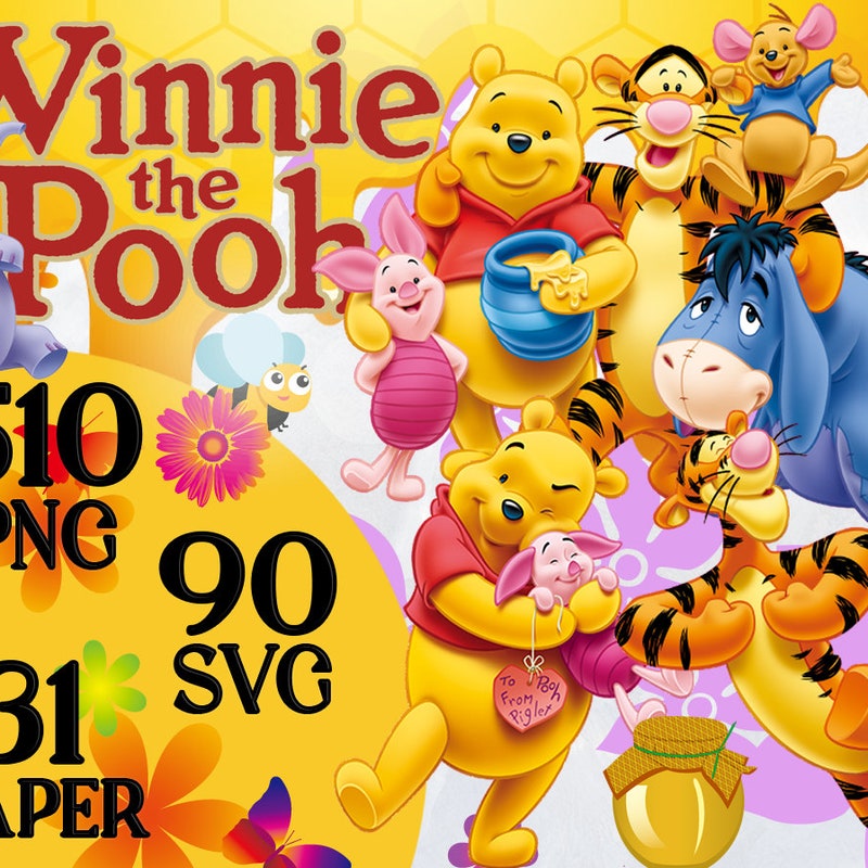 Winnie the Pooh Svg - Etsy