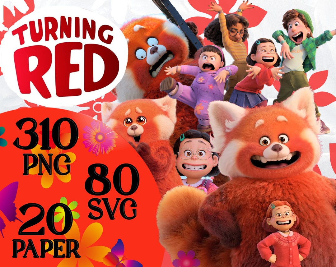 Turning Red Svg,turning Red Digital Paper,turning Red,turning Red Png ...