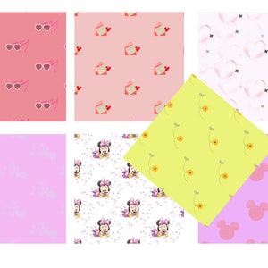 Minnie Mouse Digital Paper and Clipart,minnie Mouse Scrapbook,minnie ...