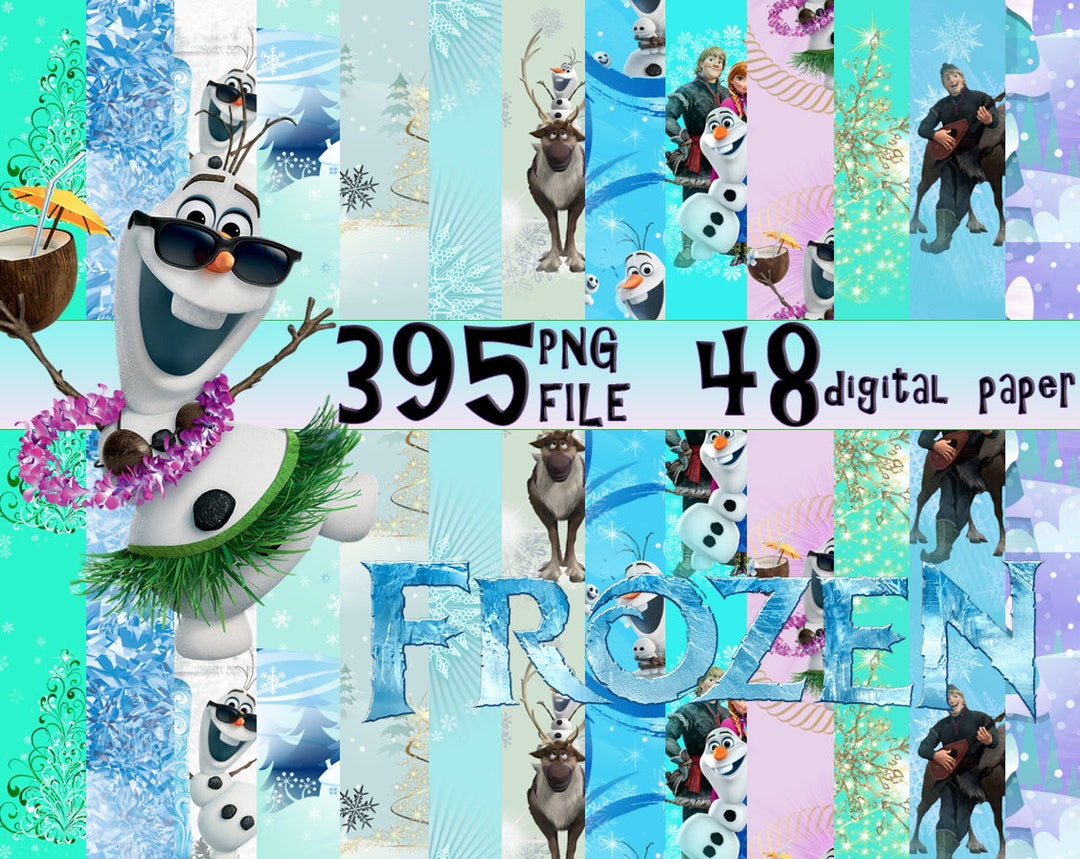 Seamless,frozen Digital Paper and Clipart,frozen Svg,scrapbook,frozen 2 ...