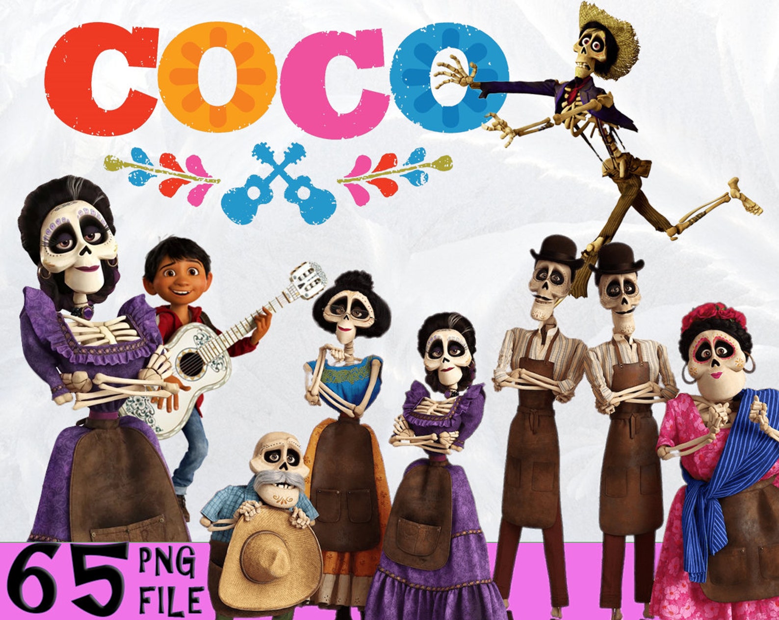 Coco Png Filesscrapbookcoco Clipartcoco - Etsy