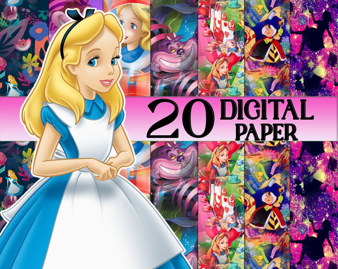 Seamless,alice in Wonderland Digital Paper,alice in Wonderland ...