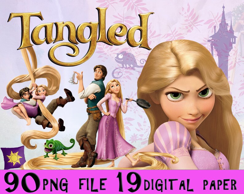 Tangled Png Filesrapunzel Imagesprintabletangled | Etsy
