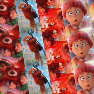 Seamlessturning Red Digital Paper and Clipart,turning Red,turning Red ...