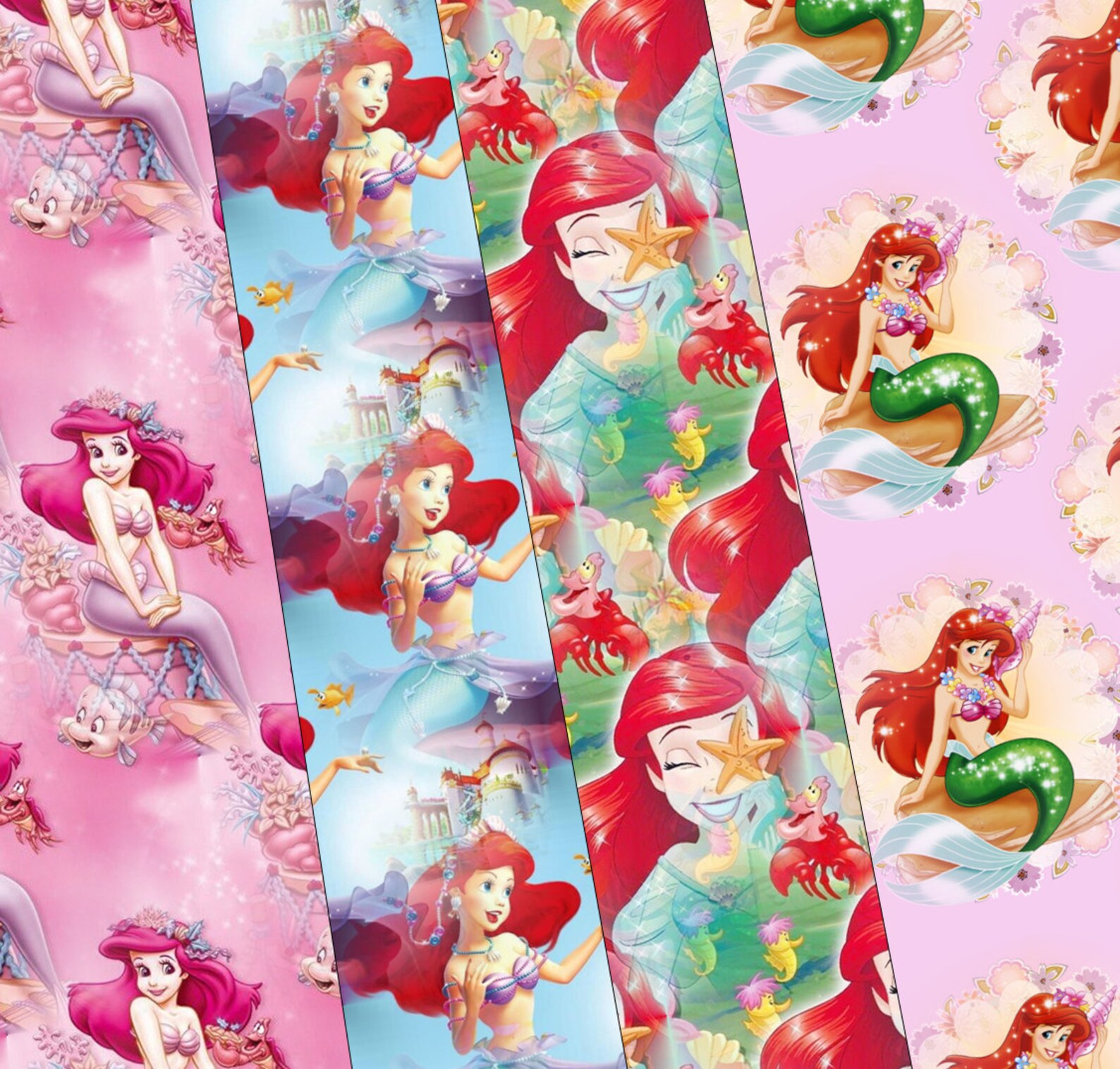 Little Mermaid Digital Paperlittle Mermaidlittle Mermaid | Etsy