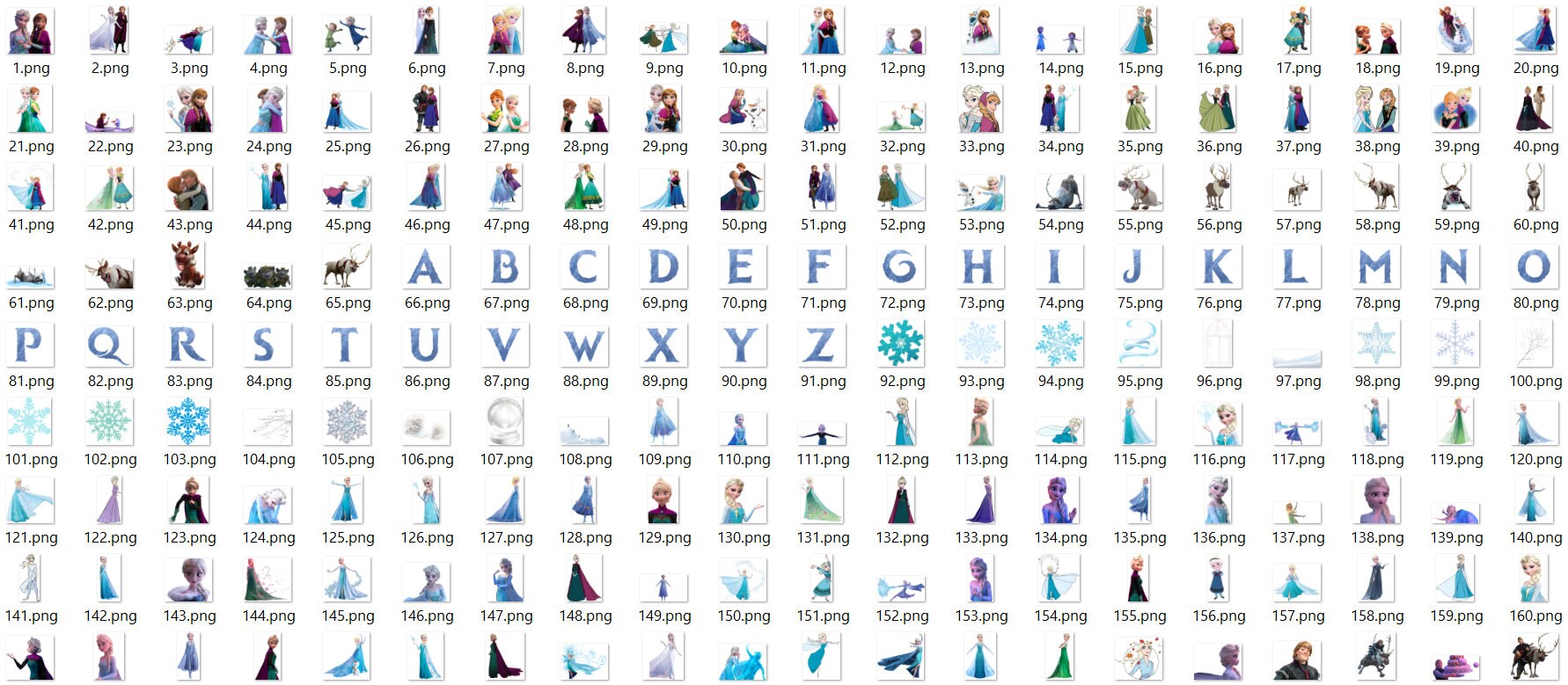 Frozen Png Filesfrozen Fontfrozen Picturesbirthdayfrozen | Etsy