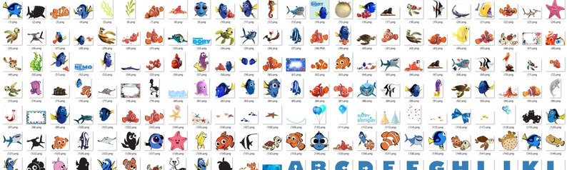 Finding Nemo Digital Paper and Clipartdory Pngfinding Nemo - Etsy