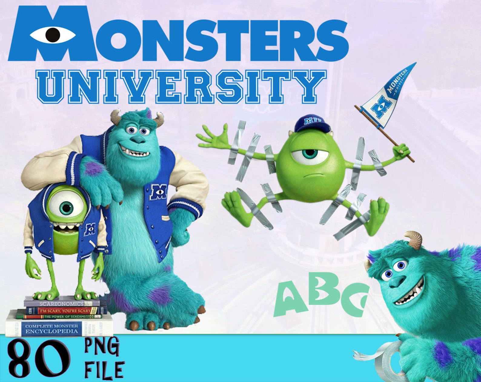Monsters University Png Filesmonsters University Etsy