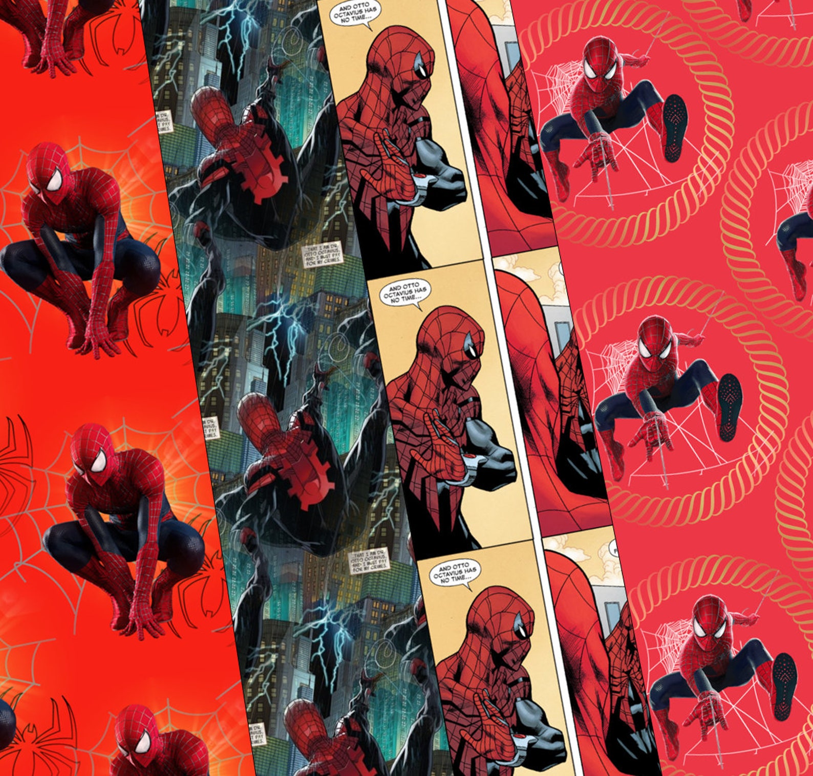 Spiderman Digital Paper and Clipartspiderman Png - Etsy