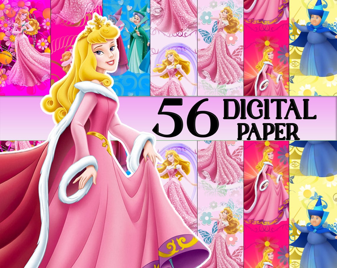 Sleeping Beauty Digital Papersleeping Beauty - Etsy