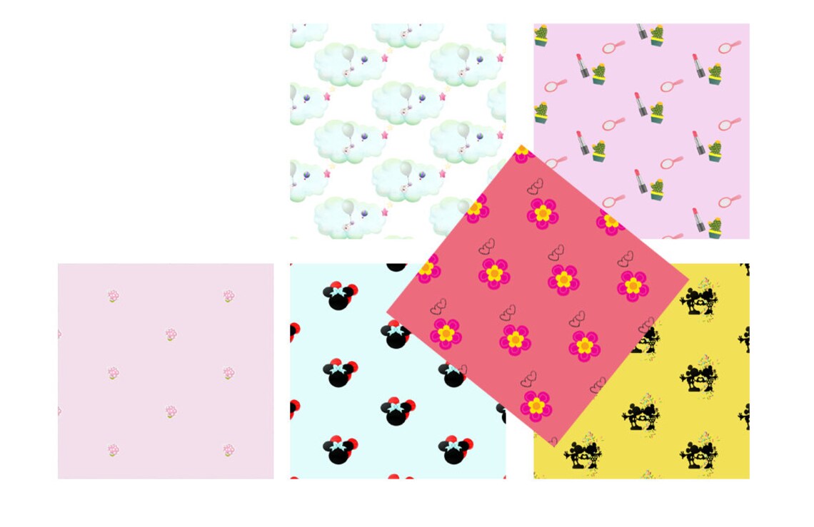 Minnie Mouse Digital Paper and Clipartminnie Mouse - Etsy