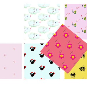 Minnie Mouse Digital Paper and Clipart,minnie Mouse Scrapbook,minnie ...