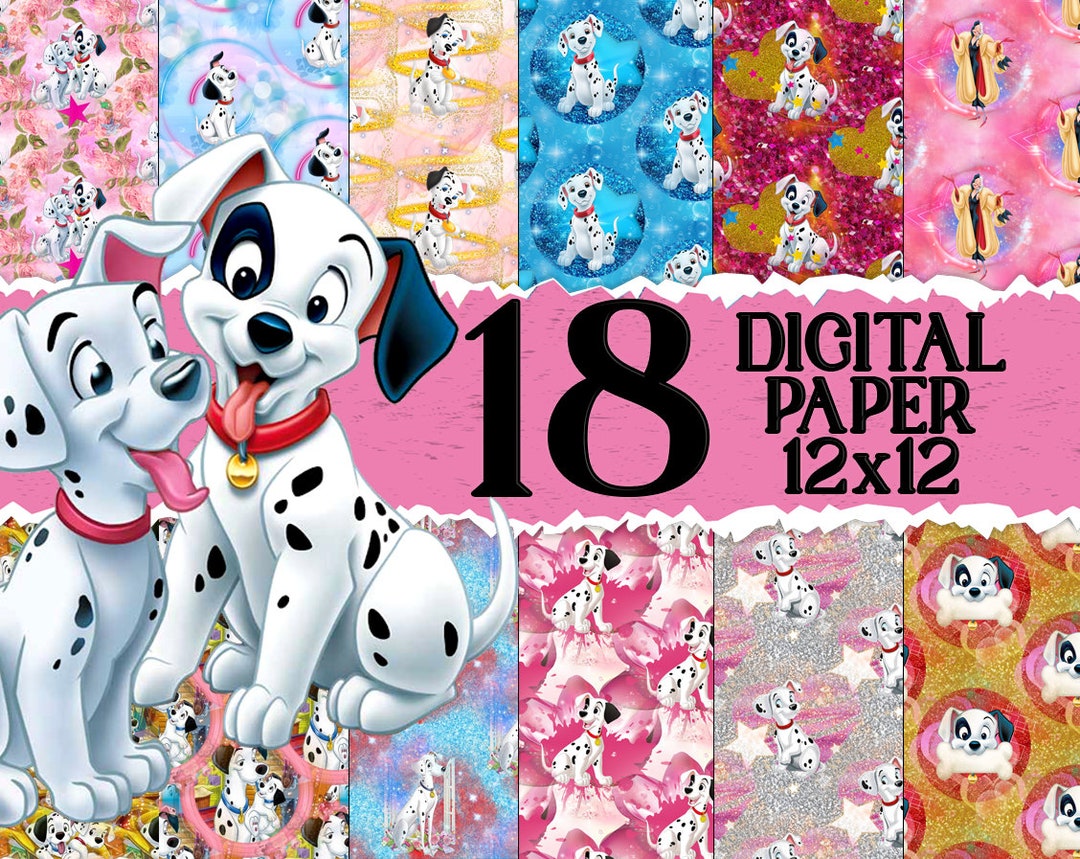 101 Dalmatians,101 Dalmatians Digital Paper,101 Dalmatians Cruella,101 ...